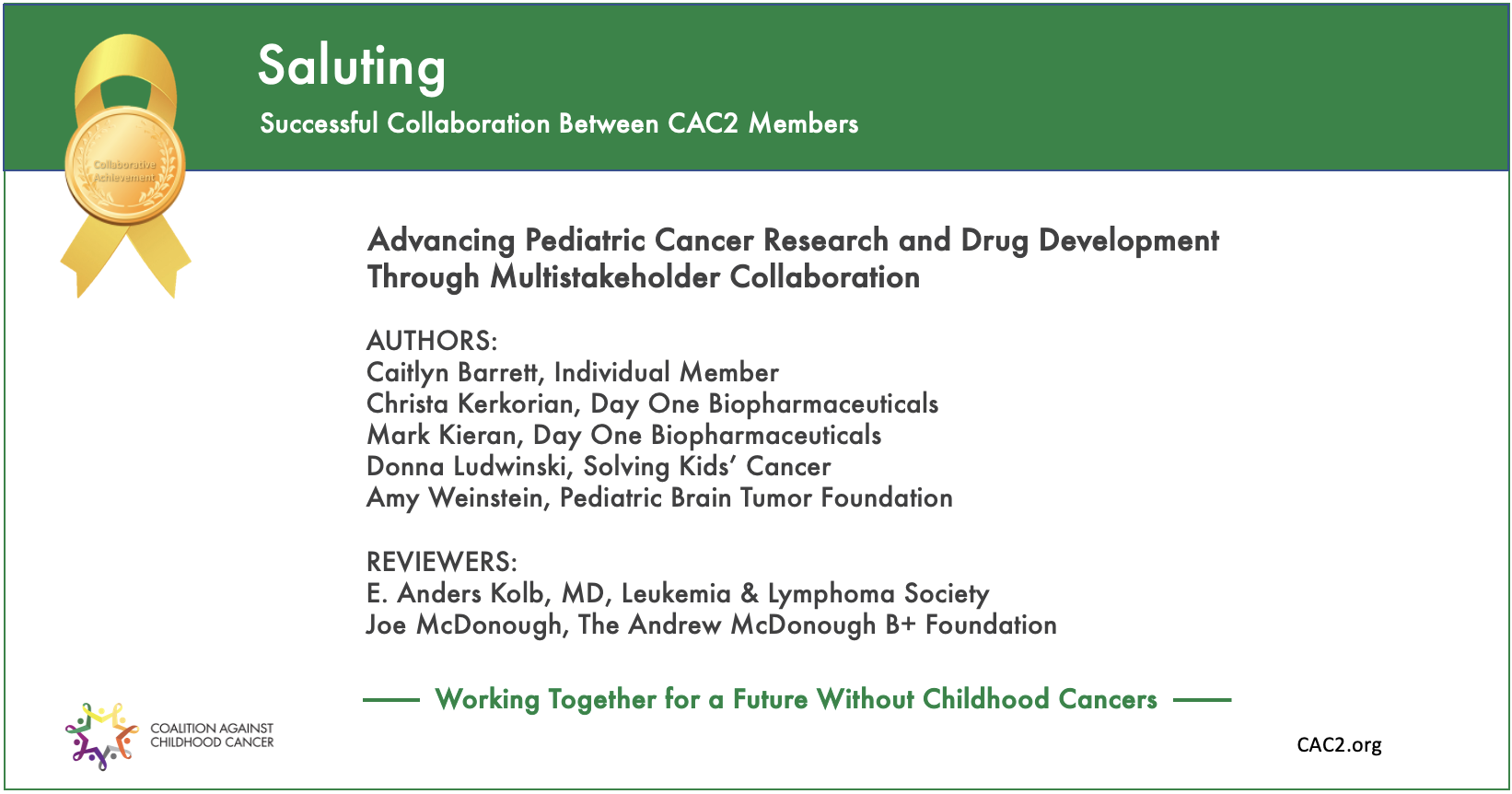 CAC2 Collaborative Achievement-CAC2 Members Build Framework for ...